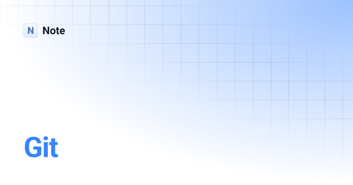Git | Note